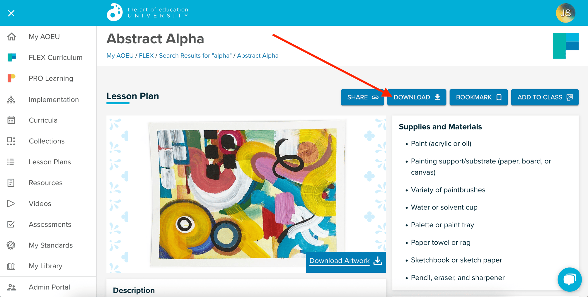 How to Download FLEX Lesson Plans